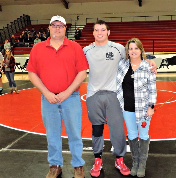Geary Schools - Wrestlers and Parents Recognized at Senior Night