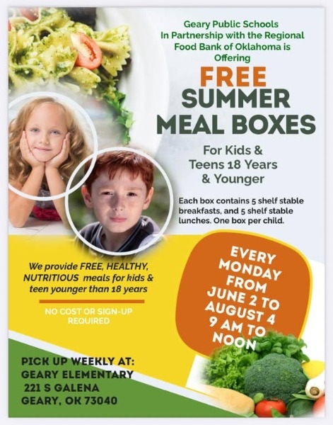 Geary Schools - Free Summer Meal Boxes for Kids